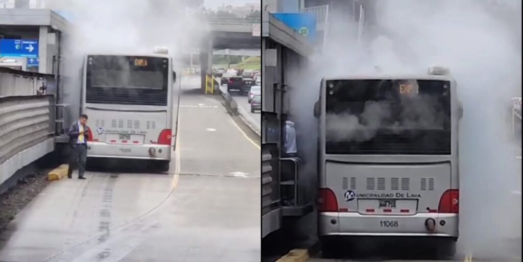 Sobrecalentamiento del Metropolitano: Bus expulsó humo y alertó a ...